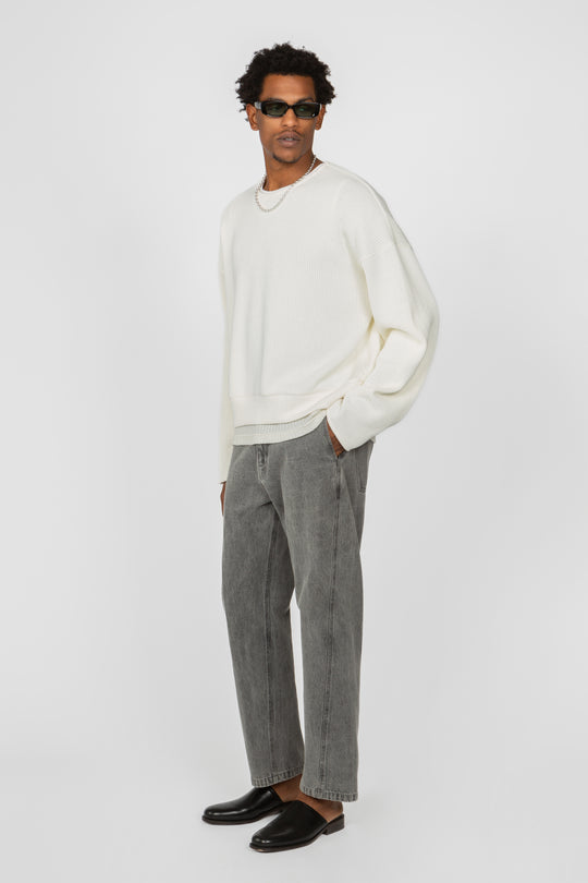 Twisted Seam Pant - Washed Grey Denim – SHADES OF GREY BY MICAH COHEN
