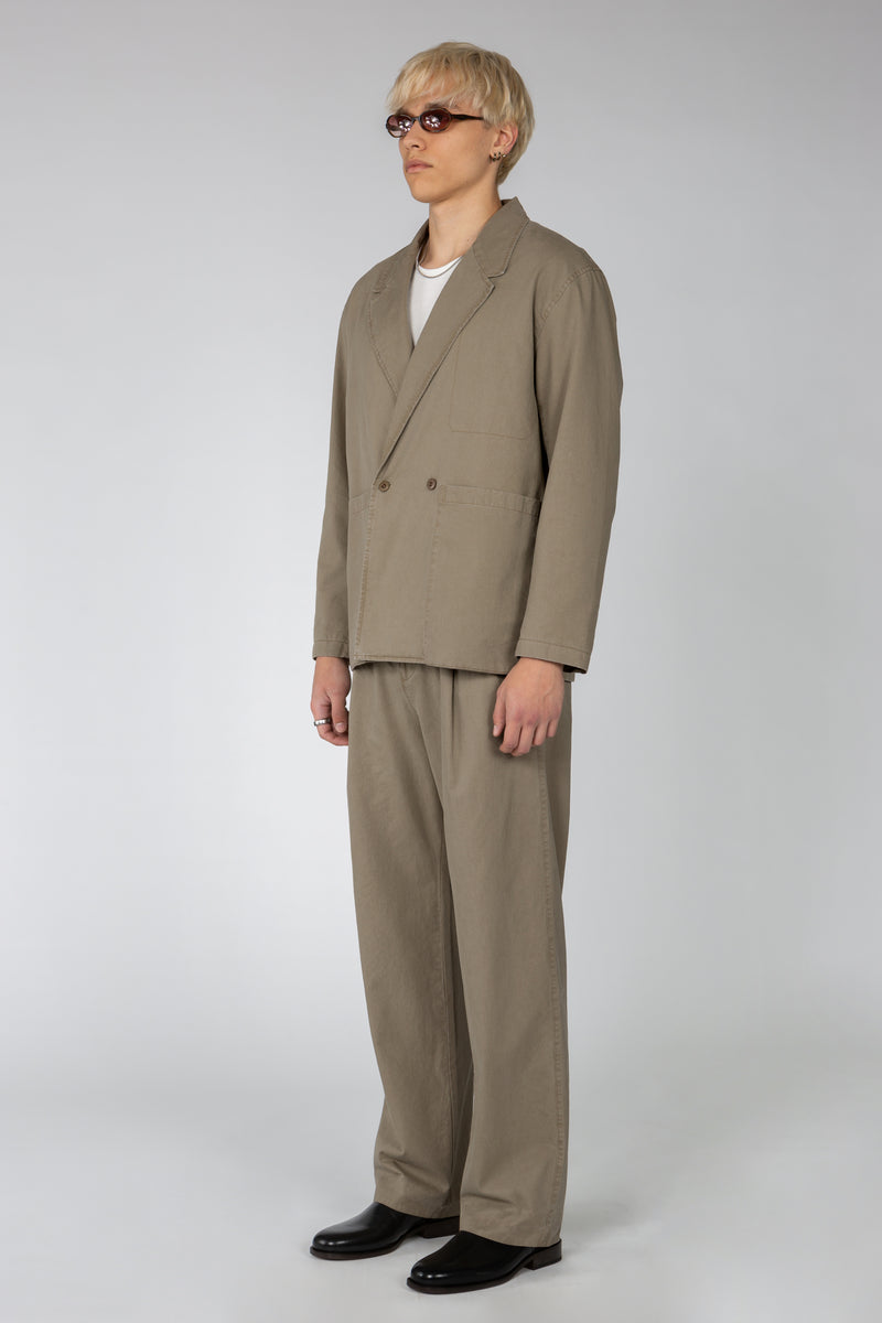 Double Breasted Lab Blazer - Putty – SHADES OF GREY BY MICAH COHEN