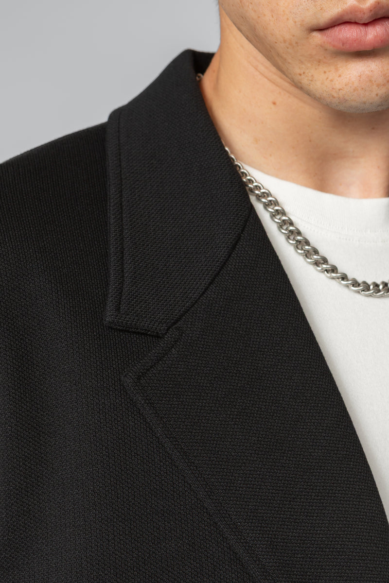 Double Breasted Lab Blazer - Black Knit – SHADES OF GREY BY MICAH COHEN